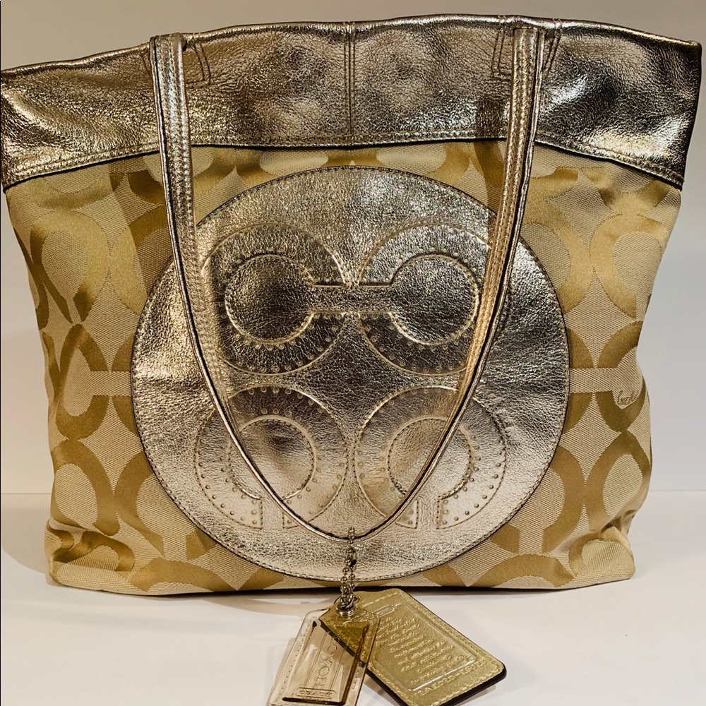 Coach Tote Metallic Gold - Gem